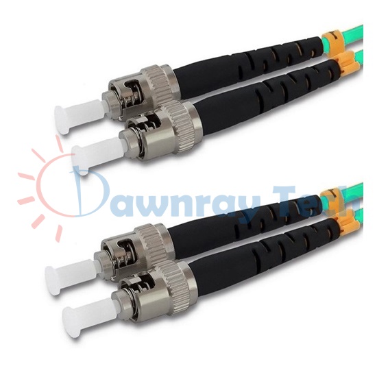 25m (82.02ft) ST-ST Duplex Multi Mode Fiber Patch Cord OM4 ST/UPC-ST ...
